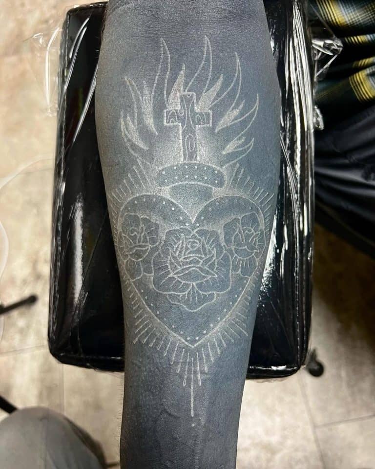 Blackout Tattoo With White Ink (Can You Use White Ink On A Blackout ...